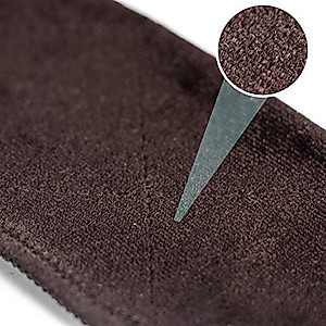 GEX Wig Grip Band Flexible Velvet Scarf Head Hair Band Wig Band with Adjustable Fastern (Dark Brown)