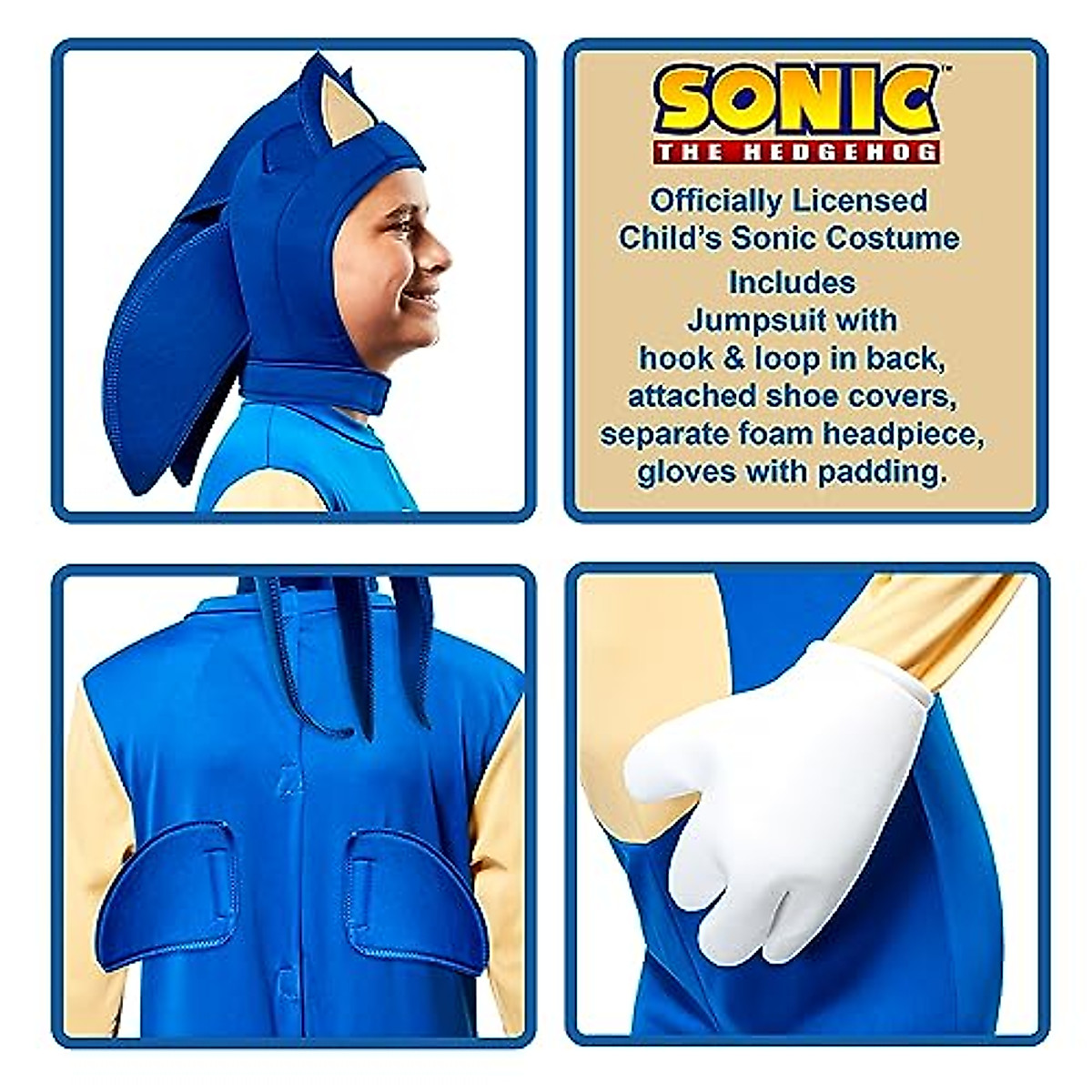 Rubies Child's Sonic Generations Sonic The Hedgehog Deluxe Costume, Large