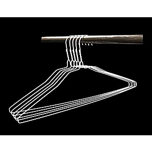 NAHANCO NT140 Wire Shirt Hanger for Laundry, Dry Cleaning, 18" - White (Pack of 500)