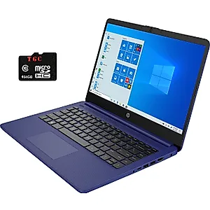 HP Stream 14-inch HD Display Laptop, Intel Celeron N4020 Dual-Core Processor, 4GB DDR4 Memory, 128GB Storage (64GB eMMC+64GB TGC Memory Card), HDMI, WiFi, Webcam, Bluetooth,Win10 S (Renewed)