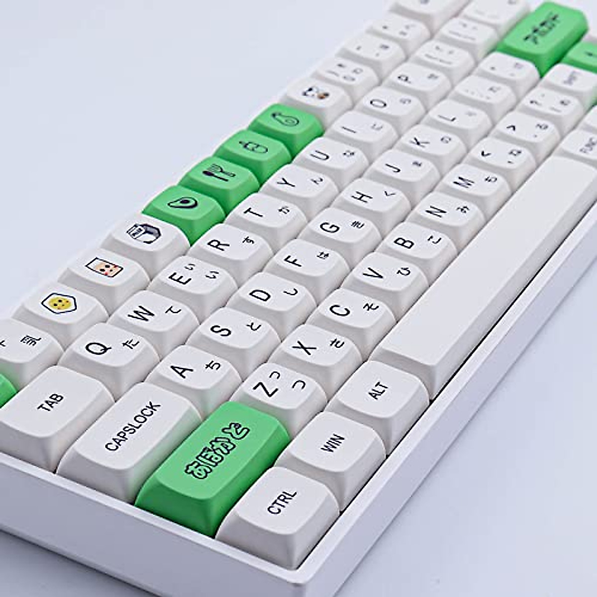 Hyekit PBT Keycaps 137 Keys Avocado Milk XDA Profile Keycaps Dye-Sublimation Japanese Keycaps Cute Keycaps Cherry Gateron MX Switches Mechanical Keyboards