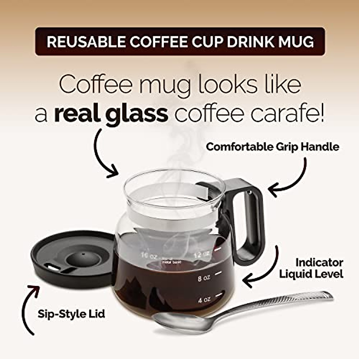 Cool Coffee Pot Mug - 16 oz Unique Coffee Mugs for Home and Office - Funny Novelty Mug That All Your Friends and Colleagues Will Ask About