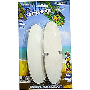 A&E Cage Company birds Natural Flavoring 6in Cuttlebone Twin Pack