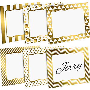 240 Pcs Name Tags Self Adhesive Tag Stickers Sticky Name Labels Name Tags Multi Purpose Name Sticker Labels Name Badge for Themed Party School Office Home, 3 x 3 Inch (Multi Style)