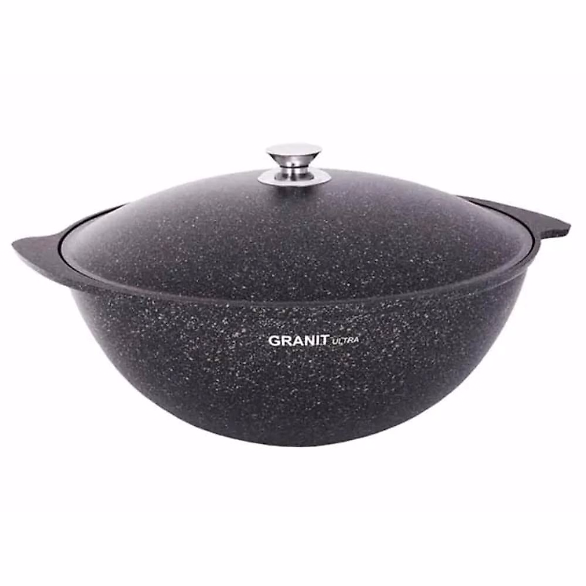 Aluminum Wok Kazan Cooking Pot Granit Ultra Non-Stick Kazan for Making Pilaf with Lid Camping Cookware Dutch Oven Kitchen Pot (6.3-qt. (6 L))