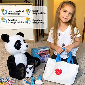 Liberry Doctor Kit for Toddlers 3-5 Years Old, 18-Piece Kids Doctor Bag Pretend Play Toys, Durable Medical Kit with Toy Stethoscope, Blue Doctor Gift for Boys Girls