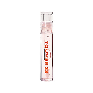 Tower 28 ShineOn Lip Jelly, CHILL, Non-Sticky Lip Gloss, Clear Vegan Lip Gloss, Moisturizing Apricot and Raspberry Seed Oil, Clean, Cruelty Free