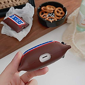 Airpod Case, Cute 3D Funny Potato Chips Beer Cartoon Soft Silicone Cover, Kawaii Cool Keychain Design Skin, for Girls Children and Boys Airpod Case (KANSDF/Snickers)