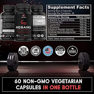 HGH Supplements for Men & Women - Regains Natural Anabolic Muscle Growth Building & Human Growth Hormone for Men, Muscle Builder for Men, Muscle Recovery Post Workout Supplement, 60 Protein Pills