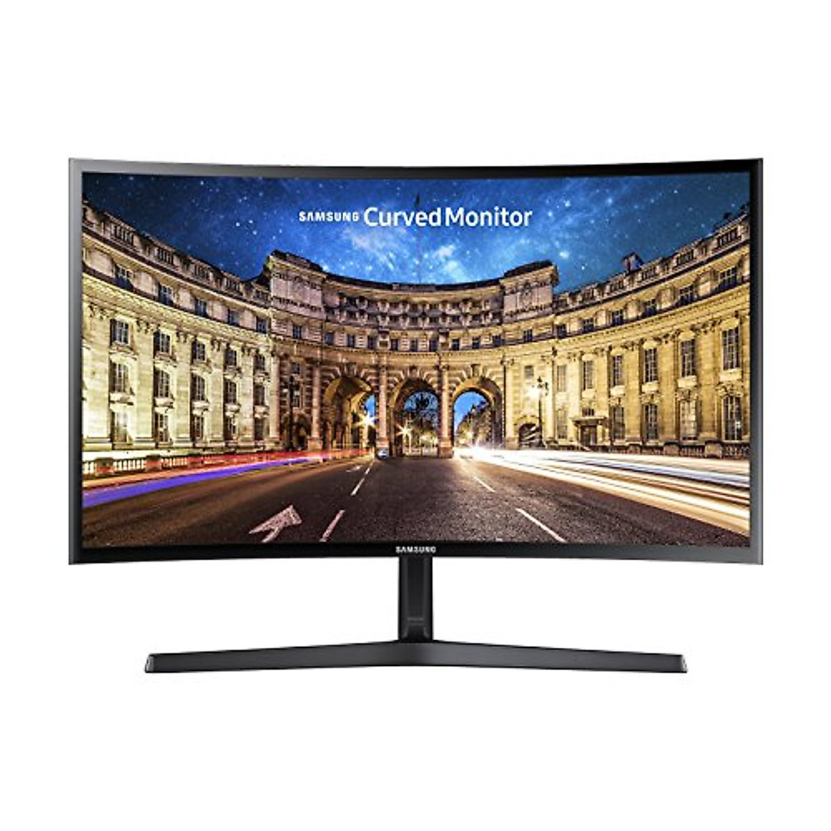 SAMSUNG 27" CF39 Series FHD 1080p Curved Computer Monitor, Ultra Slim Design, AMD FreeSync, 4ms response, HDMI, DisplayPort, VESA Compatible, Wide Viewing Angle, LC27F398FWNXZA, Black