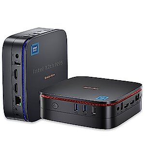 Blackview MP60 Mini PC Intel 12th N95(up to 3.4GHz), Mini Desktop Computer 16GB RAM 512GB SSD, Window 11 Pro Support Dual 4K HDMI Display, Dual WiFi, BT4.2 for Business, Home, Office