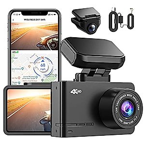 【D07 + Type-C Hardwire Kit】 WOLFBOX 4K Dash Cam Built-in WiFi GPS Dashboard Camera & Dedicated Type-C Port Hardwire Kit for D07 Dash Cam Parking Monitor