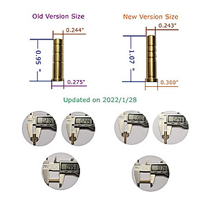 DarkForest 24pcs AC007 Durable 50 Grain Brass Arrow Inserts for .244" ID Carbon Shaft Copper Insert