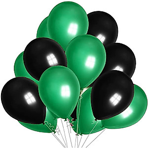 Graduation Decorations Green Black 2024/Black Green Balloons 30Pcs Green Graduation Party Decorations 2024 /Green Black Graduation Party Decorations