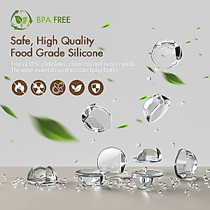 Mangotek Corner Protector Baby, Child Proofing Corners Table Corner Protectors Guards Safety Bumpers Covers for Furniture Fireplace Desk Transparent Silicone - 4 Pack