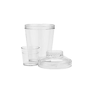 G.E.T. SH-176-1-CL-EC Heavy-Duty Shatterproof 3- Piece Plastic Cocktail / Martini Shaker, 20 Ounce, Clear (set of 4)
