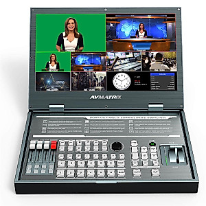 AVMATRIX PVS0615U 15.6" Portable 6-Channel SDI/HDMI Multi-format Streaming Switcher