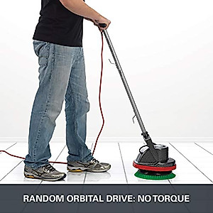 Oreck Commercial ORB550MC Commercial Orbiter Floor Machine & Oreck - 237.058 Commercial 237058 Crimped Polypropylene Scrub Orbiter Brush, 10.5” Bristle to Bristle Outer Dimensions, Blue