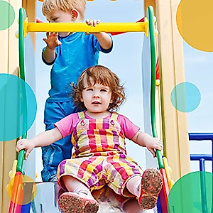 Set of 6 Monkey Bars Ladder Rungs Playground Sets for Backyards Steel Swing Set Accessories Playground Equipment Outdoor Climbing Kits for Children Outdoor Indoor Playroom Supplies (Yellow, 16.5 Inch)