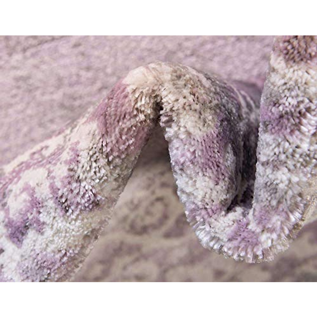 Unique Loom Traditional Classic Intricate Design with Distressed Vintage Detail, Area Rug, 3 ft 3 in x 5 ft 3 in, Purple/Ivory