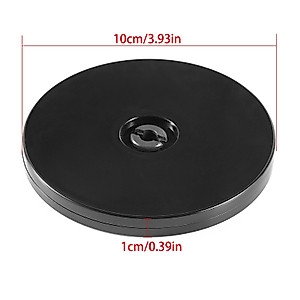 9 inch Lazy Susan Turntable Black Acrylic Ball Bearing Rotating Tray for Spice Rack Table Cake Kitchen Pantry Decorating TV Laptop Computer Monitor, 50-lb Load Capacity (360˚ Rotation)