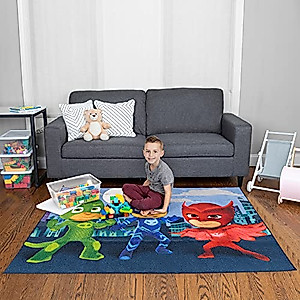 Franco Kids Room Non Slip Area Rug, 69 in x 52 in, PJ Masks