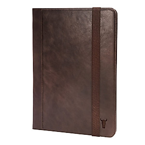 TORRO Case Compatible with iPad Pro 12.9” 6th / 5th / 4th Gen - Genuine Leather iPad Pro 12.9 2022 Case with Stand Function, Apple Pencil Connectivity and Wake Sleep Function (Dark Brown)
