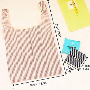 Foldable Reusable Grocery Bags Folding Shopping Tote Bag Fits in Pocket Eco Friendly Cloth Bags for Groceries Recycle Bags Water Resistant Lightweight Strong & Durable Grocery Bags Large(6Pack)