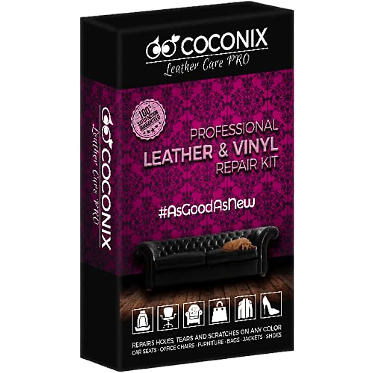 Coconix Vinyl and Leather Repair Kit and Brown Leather and Vinyl Repair Kit Set