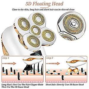 Electric Shaver for Women, Legs Women's Hair Remover, Best Womens Razor for Body Face, Bikini, Nose Hair Trimmer, Personal Hair Removal for Ladies Gift