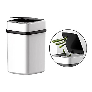 MagiDeal Automatic Touchless Motion Sensor Trash Can, 3 Gal L, Plastic, Small, Kick Touch