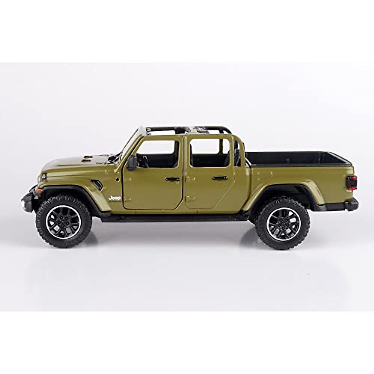 Motormax Toy 2021 Gladiator Overland (Open Top) Pickup Truck Matt Green 124-127 Diecast Model Car by Motormax 79367