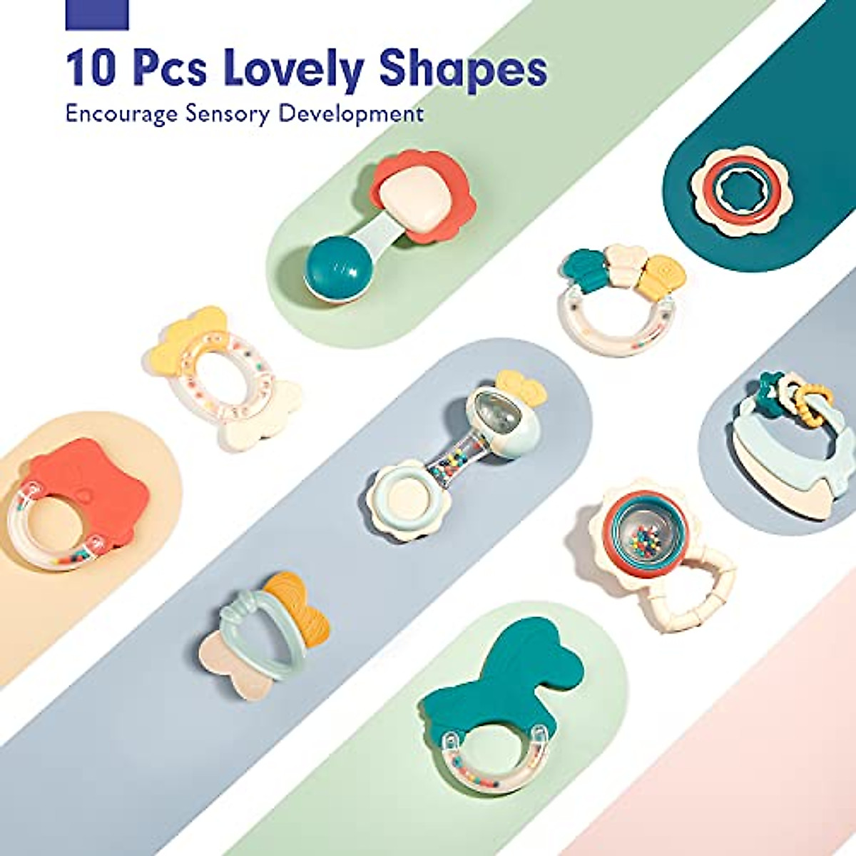 Baby Toys 3-6 Months - Baby Teething Toys for Babies 0-6 Months - Infant Toys Baby Toys 6 to 12 Months - Baby Rattles 0-6 Months Old Baby Toys 0-3 6-12 Months - Newborn Toys Baby Boy Girl Gifts Set