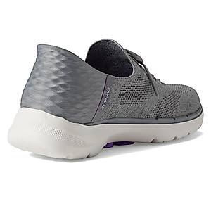 Skechers Go Walk 6 Lovely Day Hands Free Slip-Ins Gray/Lavender 8 B (M)