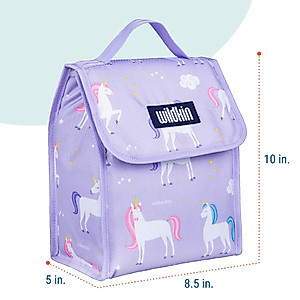 Wildkin Kids Insulated Lunch Bag – Reusable, Ideal for Hot/Cold Snacks, School & Travel - Unicorn