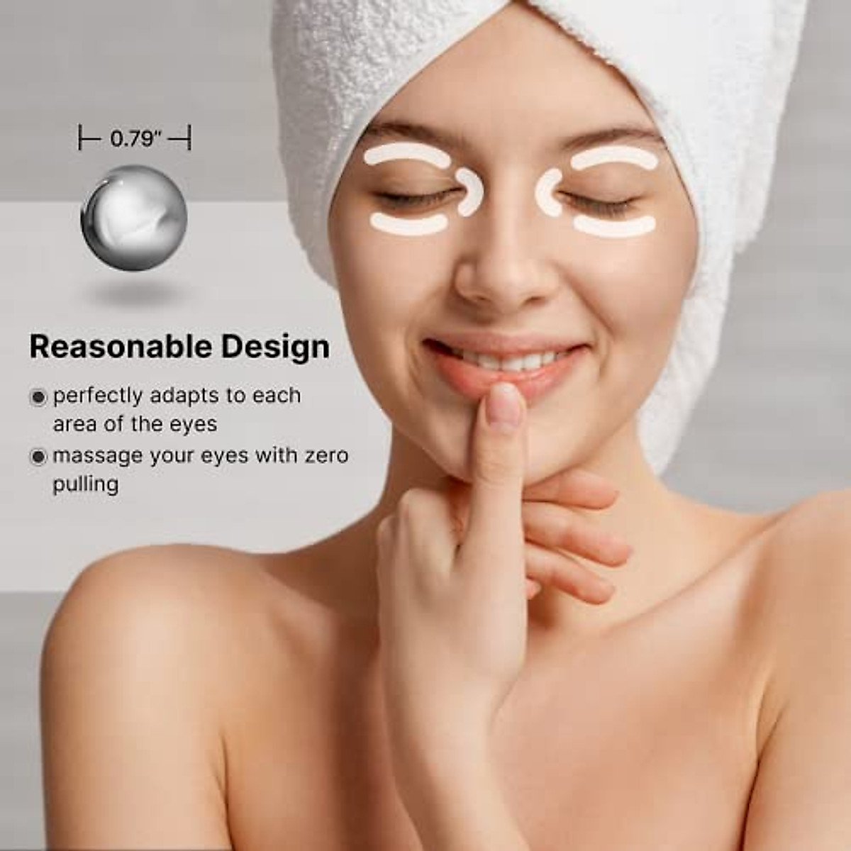 QooWo Eye Roller 2-in-1 Design Eye Cream Applicator and Ice Roller, Face Massager Tool for Puffiness, Eye Bags, Eye Muscle Ache