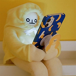 Ahlulu Cute Banana Man Doll, Creative Stuffed Toy with Multiple Funny Poses Adorable Birthday Party Gift for Kids (Yellow, 16 in)