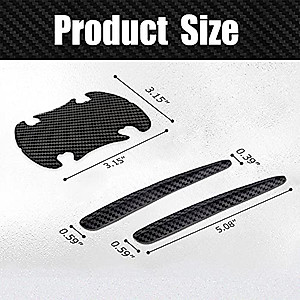 Carbon Fiber Car Door Handle Stickers Protector, Door Side Paint Protection, Door Handle Scratch-Resistant Carbon Fiber Protective Film, Universal Car Accessories for All Cars