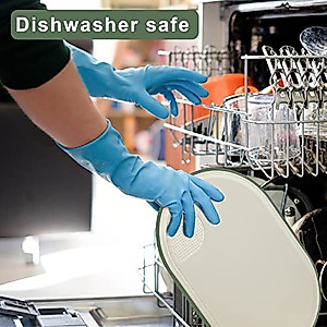 JiaQi Plastic Cutting Board Set of 3 with Juice Grooves and Storage Stand ,Dishwasher Safe, Non-slip,Multiple Color