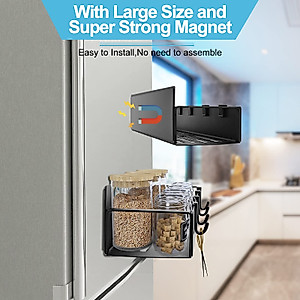 Tulbnay Magnetic Spice Rack, 4 Pack, Strong Magnetic, Metal