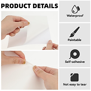 12 Pcs Vinyl Siding Repair Kit 8x6.3 Inch Self-Adhesive PVC Tape Durable Paintable Vinyl Siding Repair Patch to Cover Any Blemishes Cracks Holes on House Vinyl Siding Fence