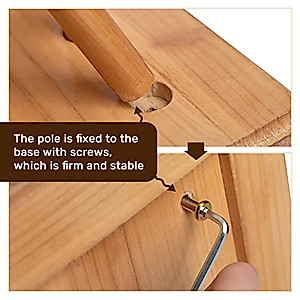 PARANTA Wooden Boots Storage Rack, 6-Pair Tall Boots Holder, Stand-Alone Shoe Organizer, Natural