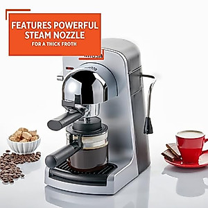IMUSA 4cup Electric Bistro Espresso Cappuccino Maker, Silver
