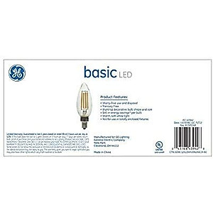 GE Lighting Vintage Style LED Light Bulbs, Amber White Light, ST19 Edison Style Light Bulbs, Medium Base, 4 Watt (2 Pack)