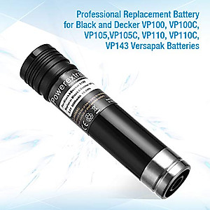 Powerextra 3.6V 3.0Ah Replacement Battery Compatible for Black & Decker Versapak VP100 VP100C VP110 VP110C VP105 VP105C VP143 Sears-Craftsman Pivot180 PLR36NC