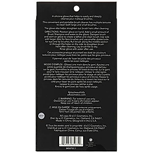e.l.f. Makeup Brush Cleaning Glove, Black, 5.3 Ounce