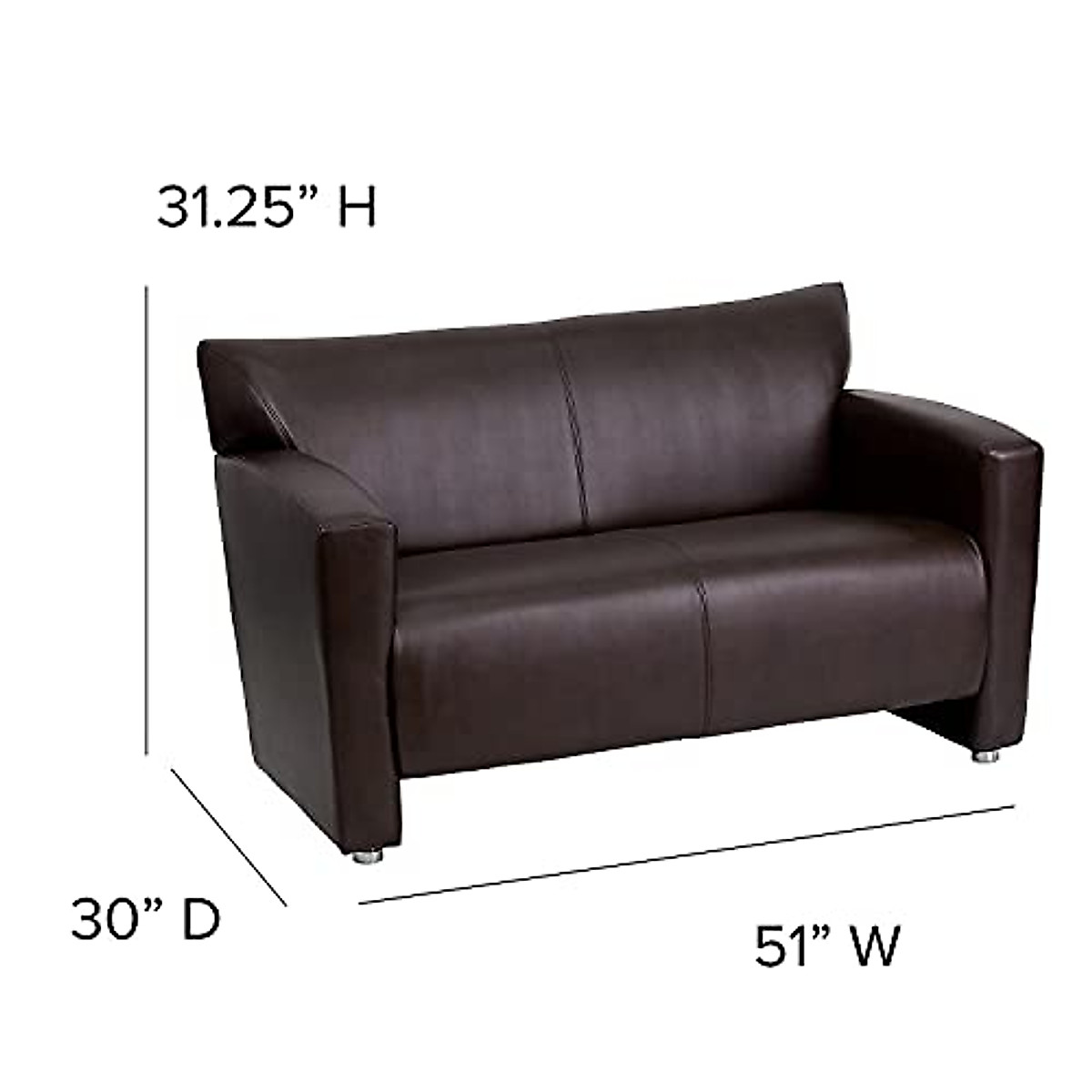 Flash Furniture HERCULES Majesty Series Brown LeatherSoft Loveseat