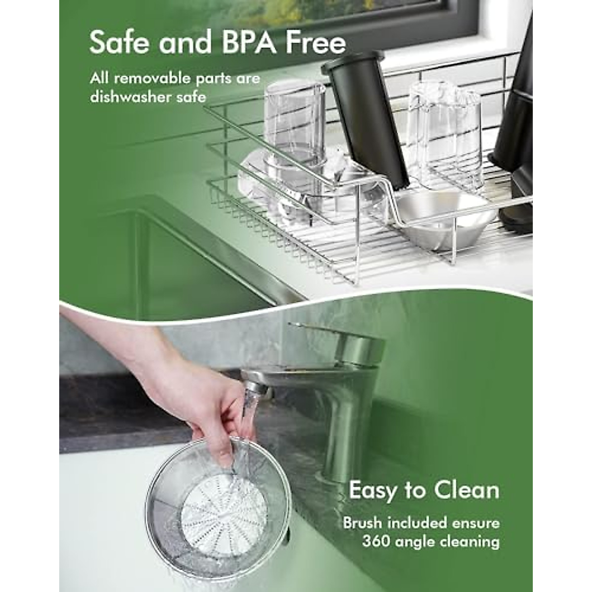 SiFENE Juicer Extractor, 3.2" Wide Mouth, Robust 800W Juicer Machine for Fresh Fruits and Vegetables, BPA-Free Stainless Steel, Quick Cleanup