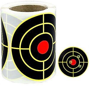 Shooting Target Stickers, Upgraded 3 Inch Round Self Adhesive Splatter Targets Green and Black Reactive Paper Targets for Indoor and Outdoor Range, BB Gun, Pellet, Airsoft, Rifle (3"-150PCS, Style E)