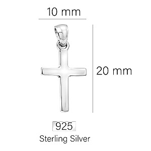 Sofia Milani - Solid 925 Sterling Silver Necklace Pendant for Women- Cross Design - 60220